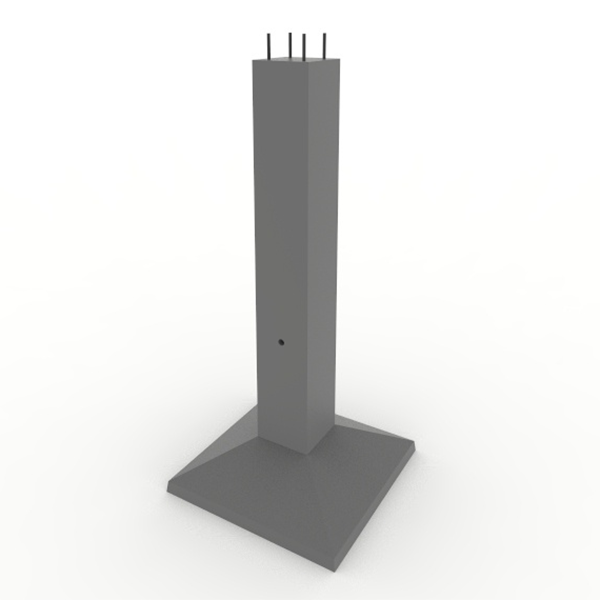 Buy Reinforced concrete foundation for metal supports of power ...